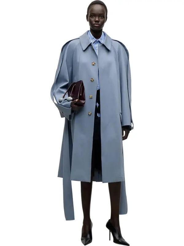 Victoria Beckham Car Coat - Blue
