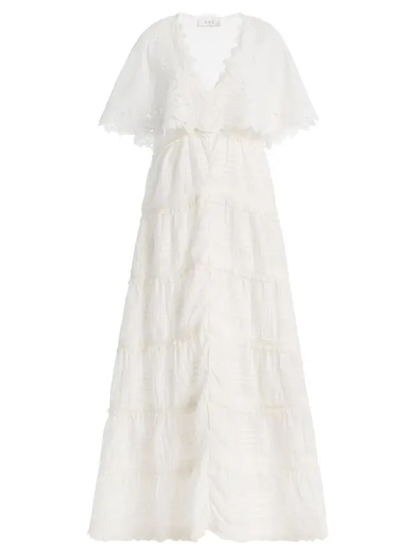 Sea Eleannora Embroidered Cotton Maxi Dress - White