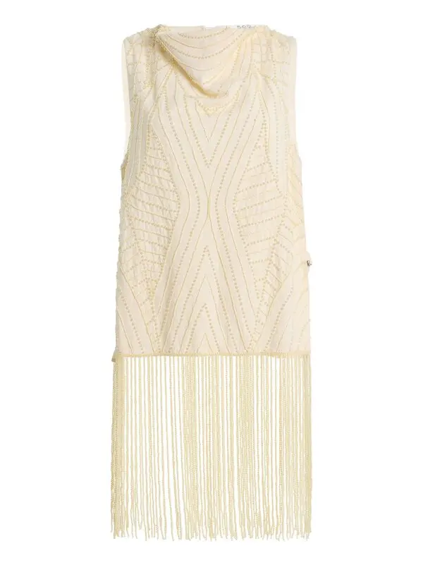 Sea Carlotta Embellished Cotton-blend Top - Ivory