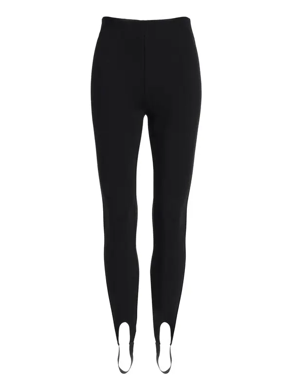 FAVORITE DAUGHTER The Stirrup Jersey Slim-leg Pants - Black