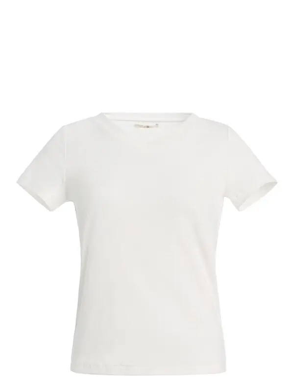 DL1961 Shrunken V-neck T-shirt - White