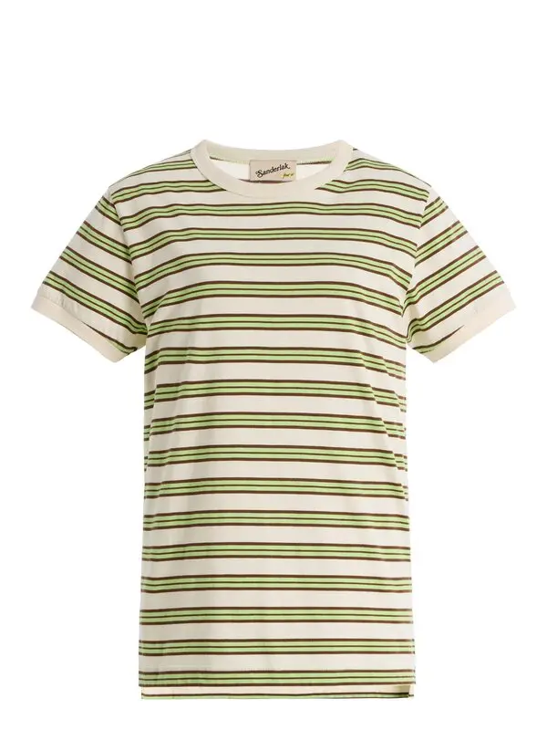 SANDERLAK Striped Cotton T-shirt - Stripe