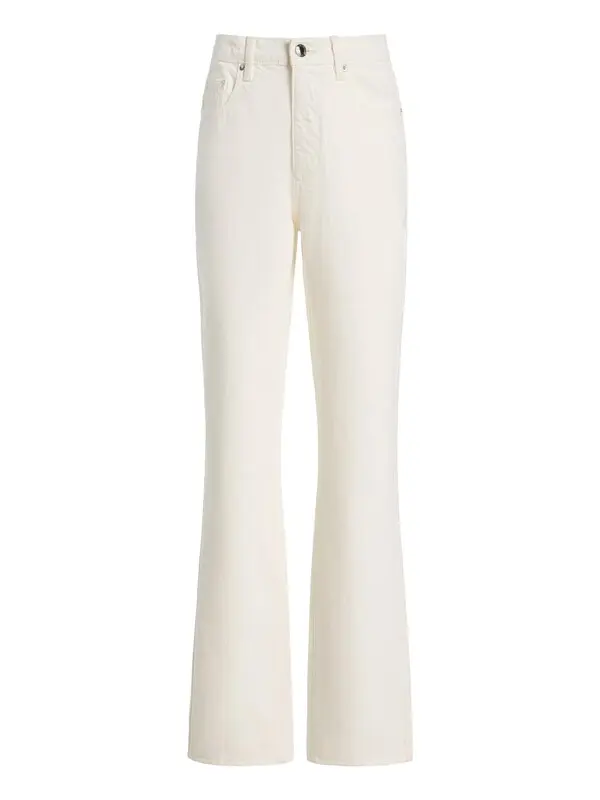 DL1961 Cate Classic Straight High Luxe Jeans - White