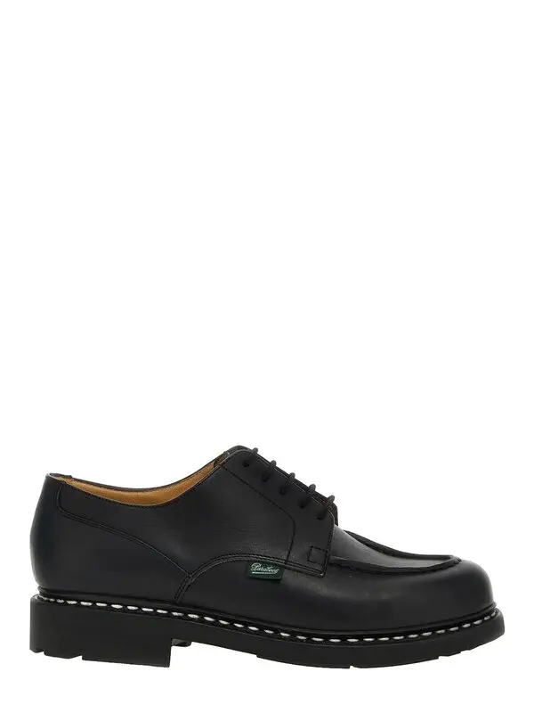Paraboot Derby Chambord Smooth Leather Shoes - Black