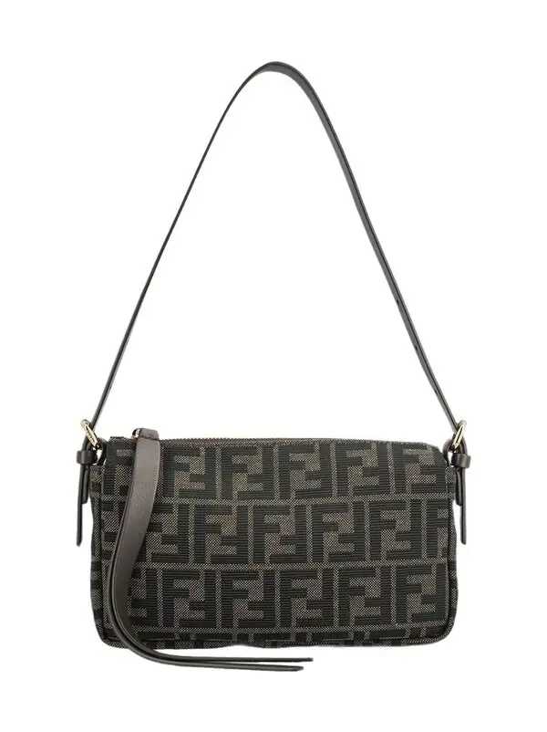 Fendi Ff Zucca Jacquard Small Zip Top Bag - Brown