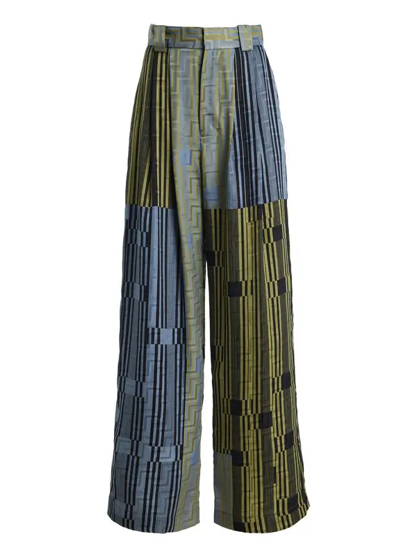 Rachel Comey Portview Wide-leg Jacquard Pants - Olive