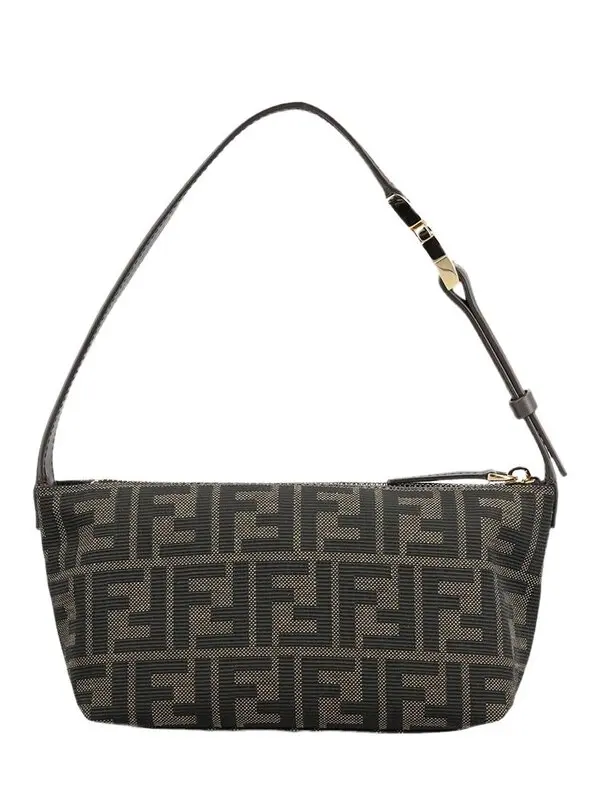 Fendi Small Jacquard Ff Vanity Pouch - Brown