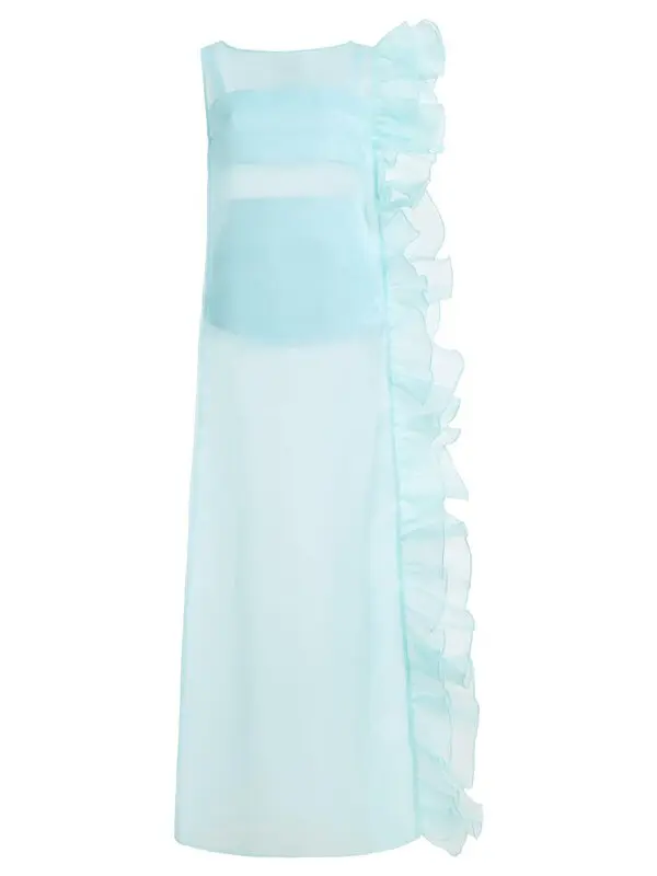 MARLIES GRACE Bea Organza Maxi Dress - Blue