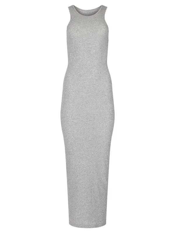 ENTIRE STUDIOS Midi Muscle Tank Top Dress - Grey