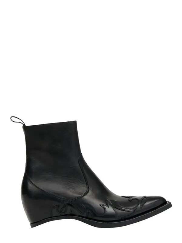 MAISON MARGIELA Western Flame Heel-less Boots - Black