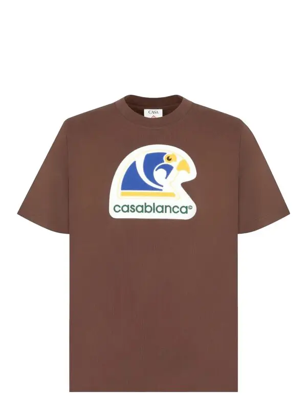 Casablanca Horus Applique T-shirt - Brown