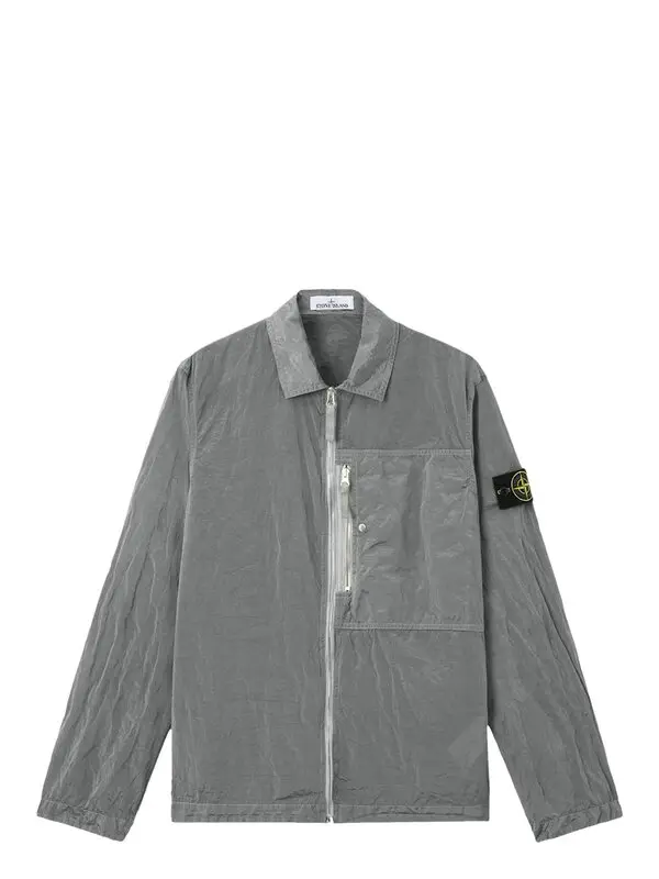 Stone Island Nylon Metal Econyl Overshirt 'pearl - Grey