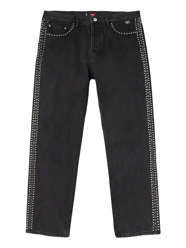 Supreme X B.b. Simon Studded Regular Jean - Black