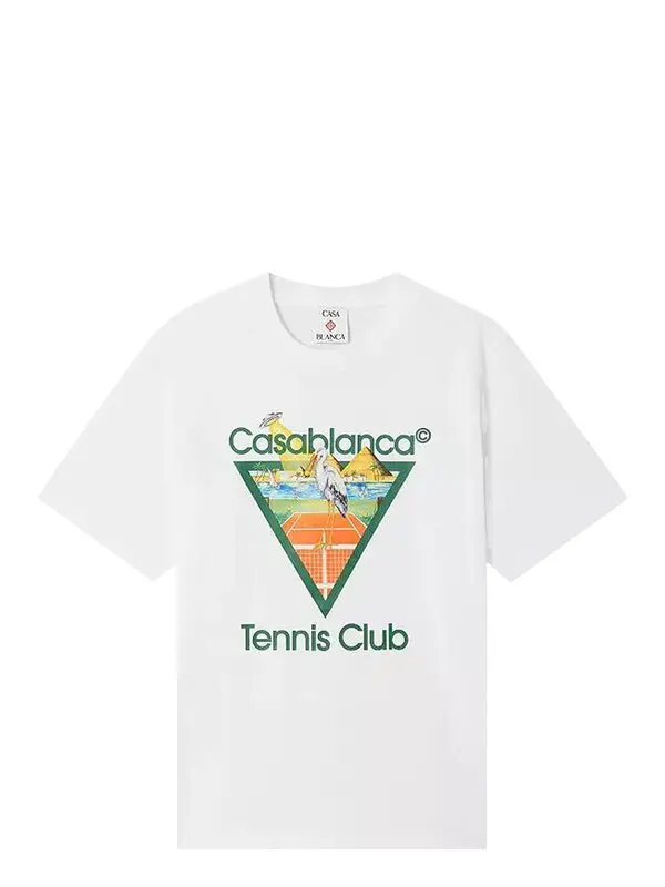 Casablanca Tennis Club Triangle T-shirt - White