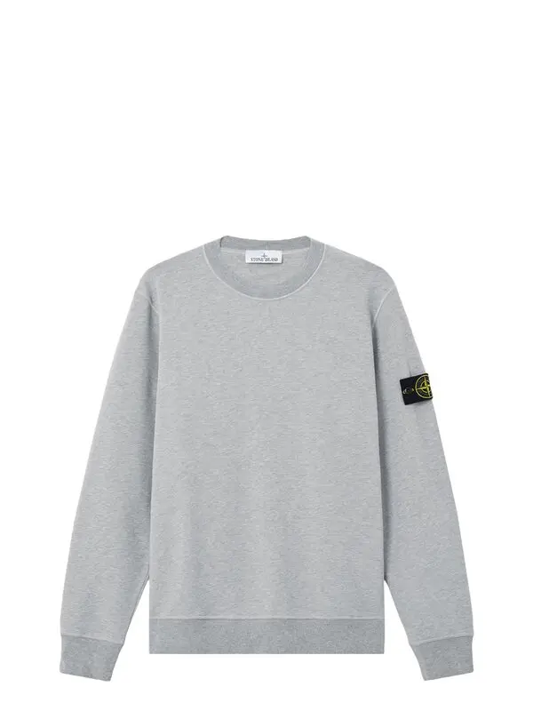 Stone Island Organic Cotton Fleece Sweatshirt - Grey