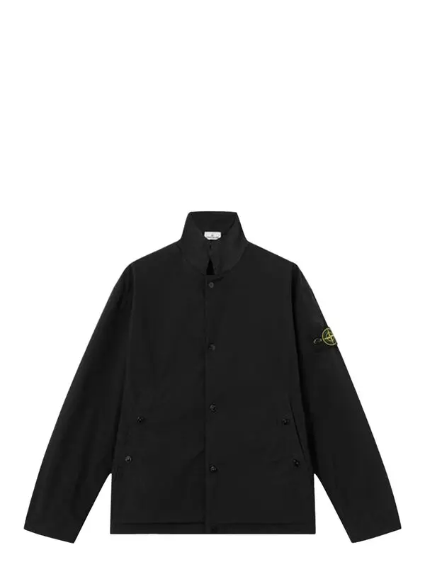 Stone Island Light Compact Touch Poly-tc Coach Jacket - Black