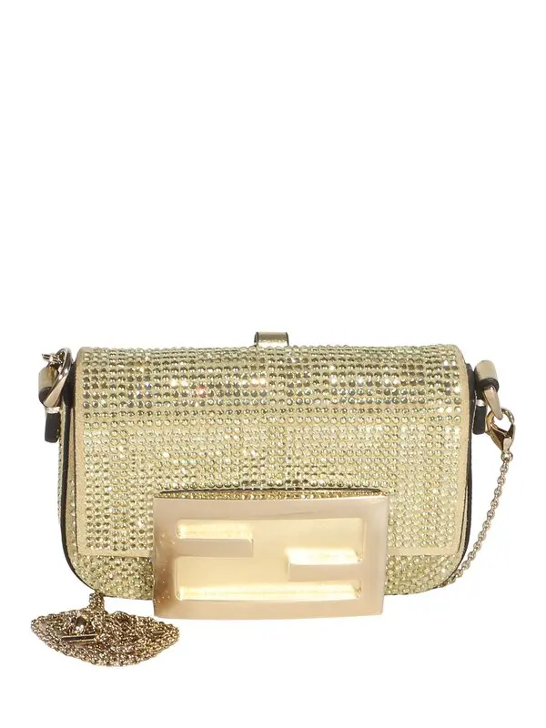 Fendi Embellished Baguette Charm - Gold