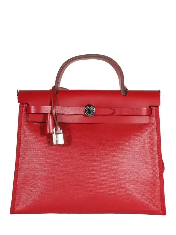 Hermès Herbag Zip 31 Pm Shoulder Bag - Red