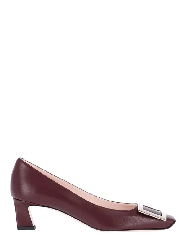 ROGER VIVIER Goat Leather Heeled Shoes With Buckle Detailing - Red