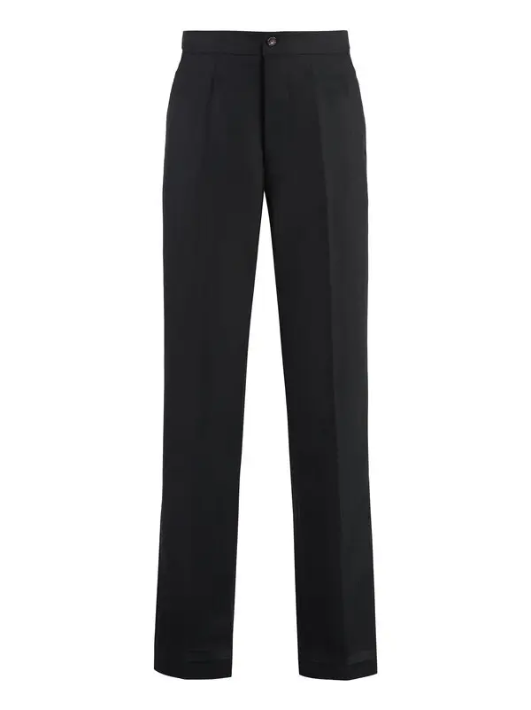 MAISON MARGIELA Tailored Wool Trousers With Welt Pockets - Black