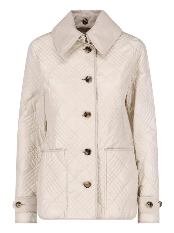 Burberry Quilted Mini Jacket - Cream