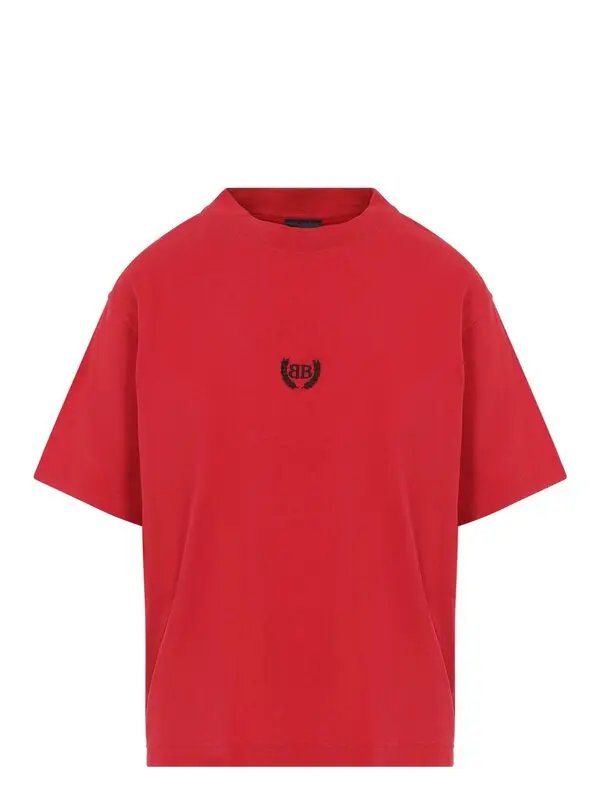 Balenciaga Medium Fit Cotton T-shirt - Red