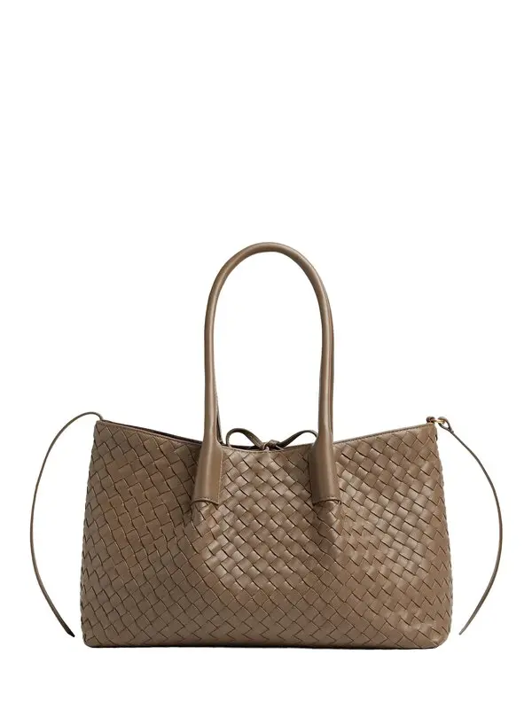 Bottega Veneta Mini Reversible Intrecciato Tote Handbag - Marrone