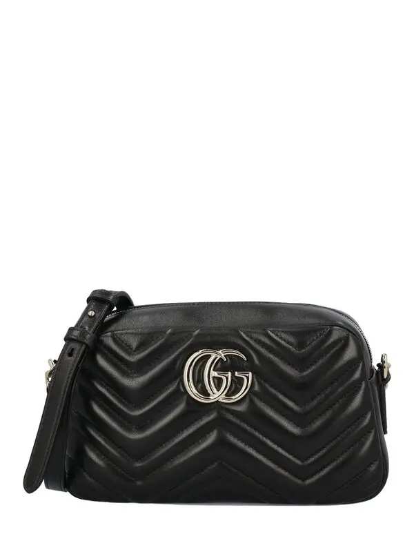 Gucci Mini Quilted Leather Shoulder Bag With Chain Strap - Nero