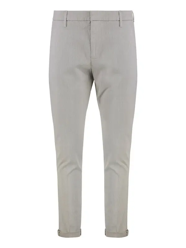 DONDUP Gaubert Cotton-blend Trousers With Cuffed Ankles - Beige