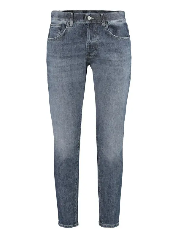 DONDUP Carrot-fit Jeans With Engraved Logo Hardware - Denim