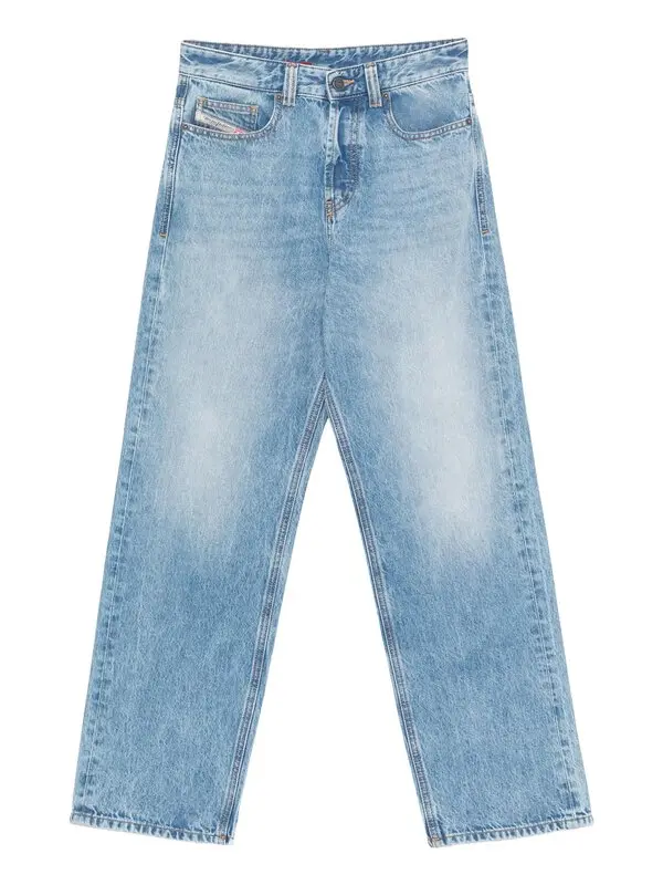 DIESEL® 100% Cotton Button-front Jeans - Blu
