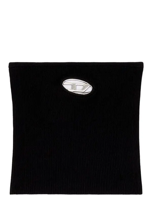 DIESEL® Crop Tube Top With Logo Plaque - Black