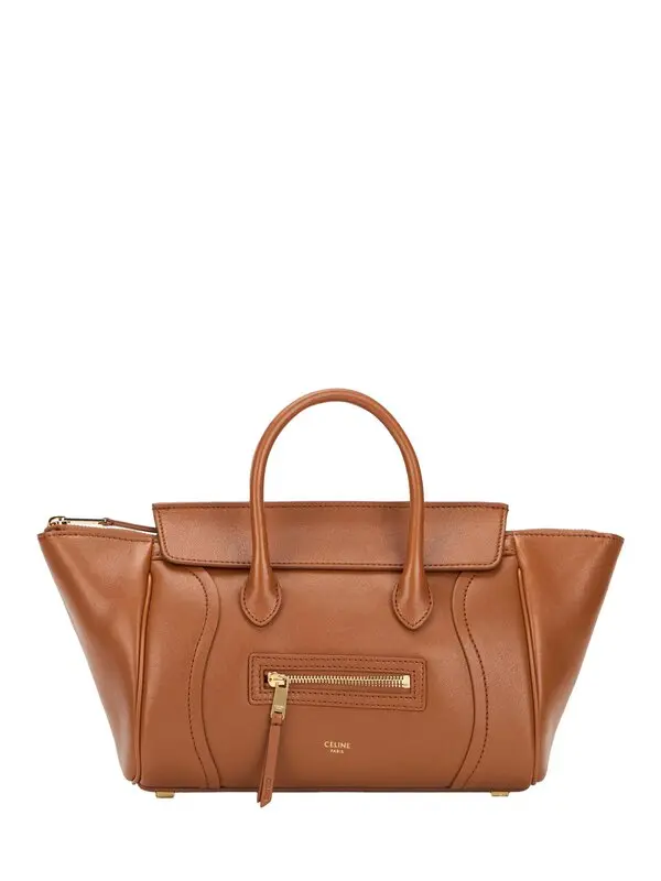 Celine Luggage Handbag In Leather - Camel