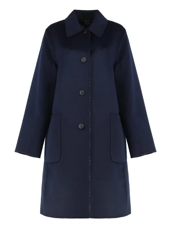 Tory Burch Reversible Wool Jacket With T Monogram - Blue