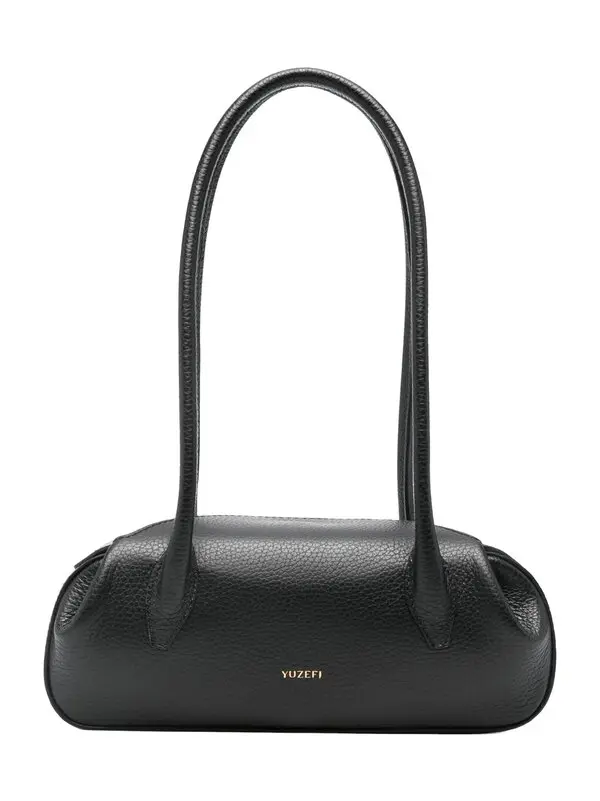 Yuzefi Mini Leather Shoulder Bag 12 Cm X 26 Cm X 8 Cm With Magnetic Closure - Nero