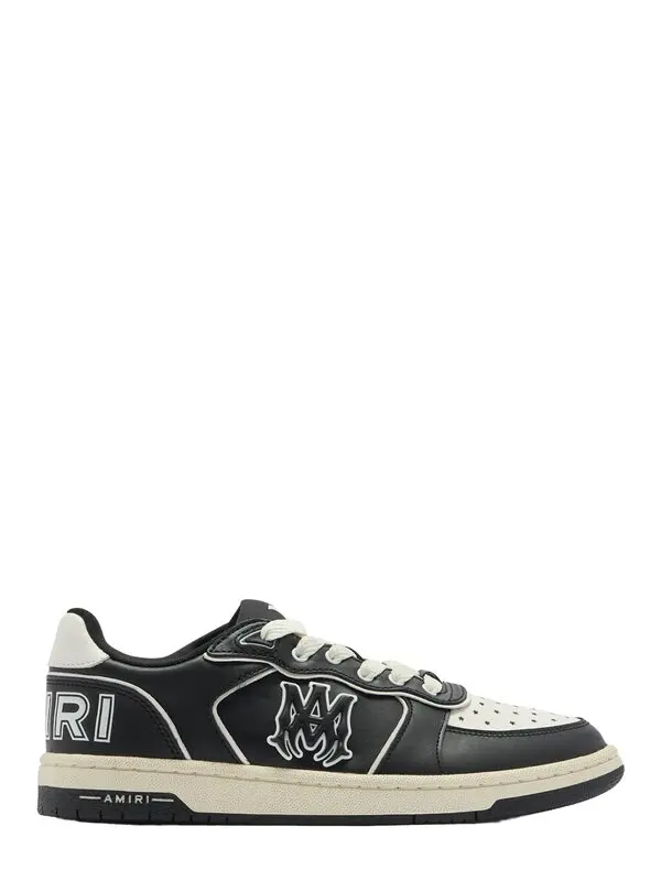 Amiri Mini Leather Logo Detail Vintage Effect Sneaker - Nero