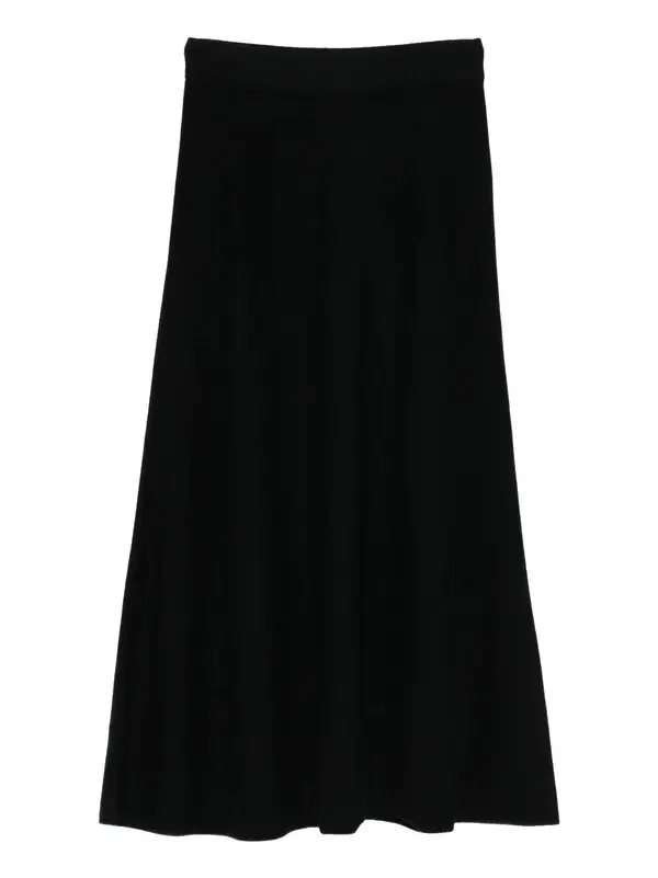 LISA YANG Cashmere A-line Knit Skirt - Nero