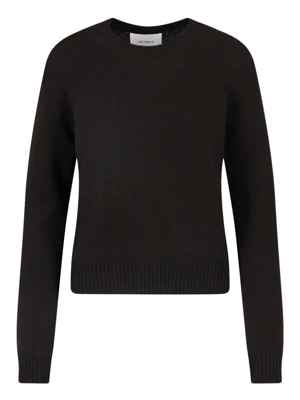 LISA YANG 100% Cashmere Crew Neck Pullover - Brown