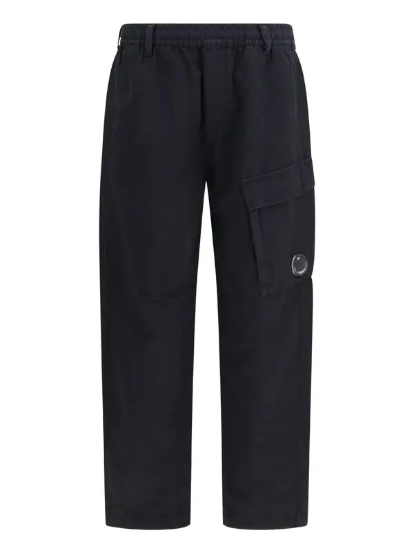 C.P. COMPANY Cotton-linen Cargo Pants - Nero