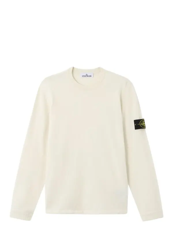 Stone Island Ribbed Crewneck Sweater - Bianco