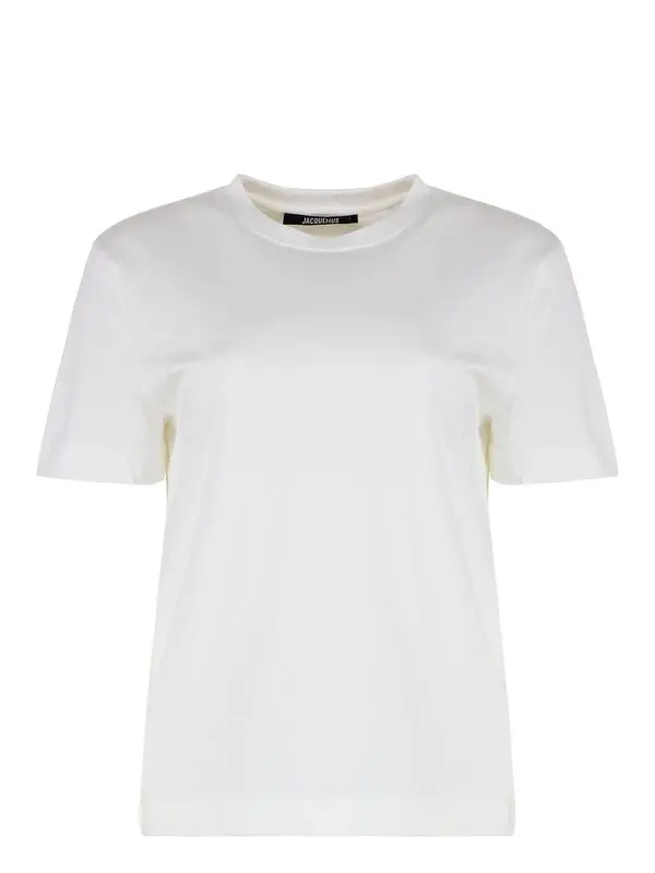 Jacquemus Gros Grain Cotton Crew-neck T-shirt - White