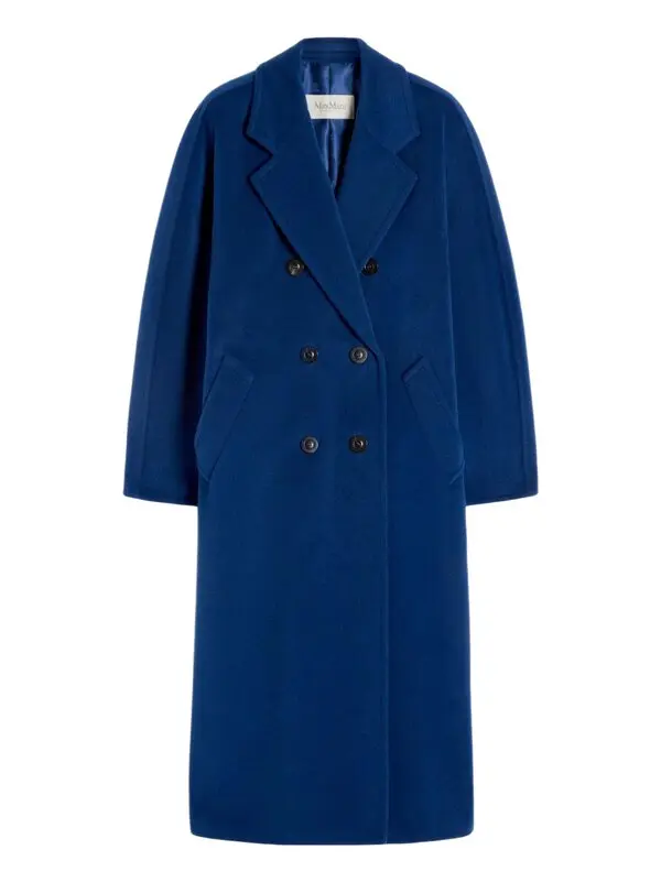 Max Mara Embellished Wool-cashmere Oversized Blazer Coat - Blu