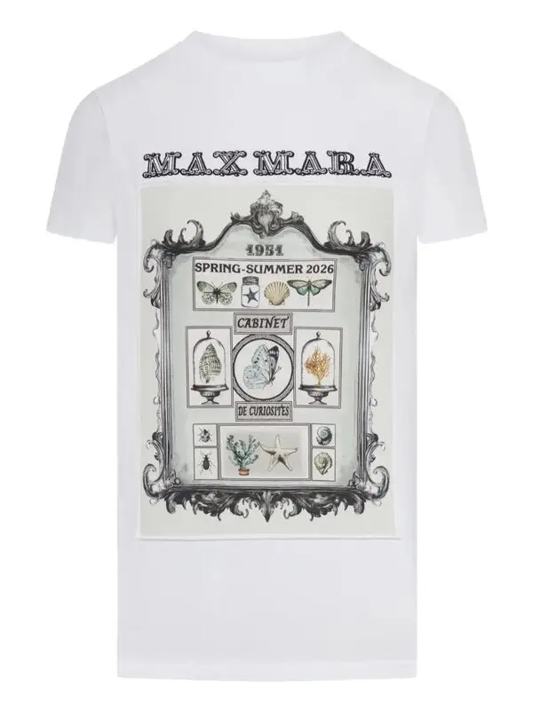 Max Mara Cotton Crewneck T-shirt - Bianco
