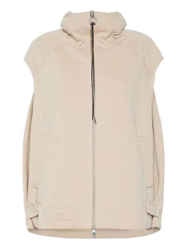 Sportmax Cotton-blend Fleece High-neck Sweatshirt - Beige