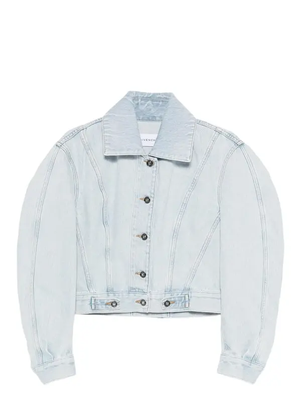 Givenchy Classic Collar Button-front Jacket With Back-to-front Effect - Azzurro