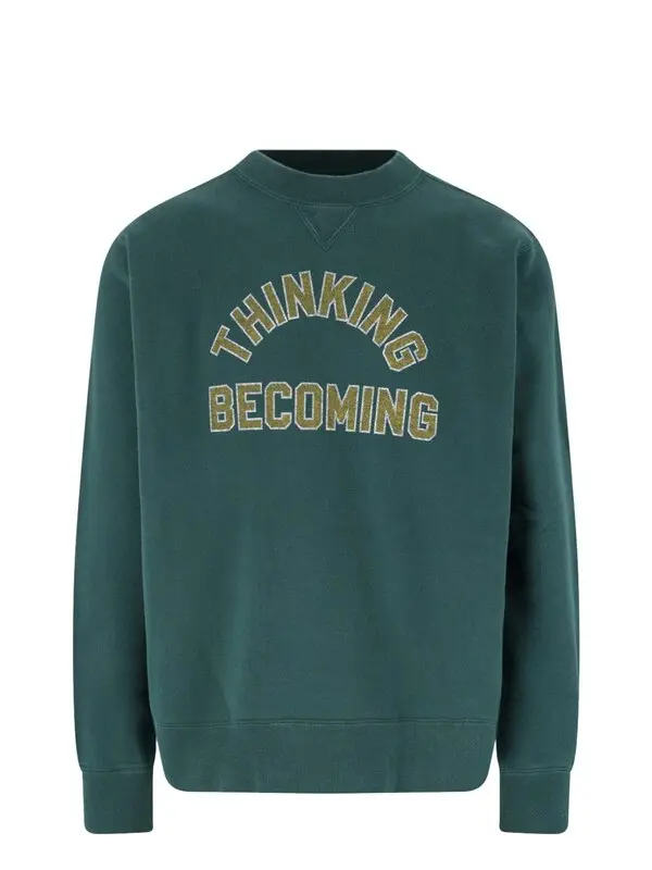 Sacai Graphic Crewneck Sweatshirt - Green