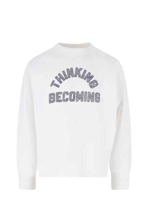 Sacai Graphic Crewneck Sweatshirt - White