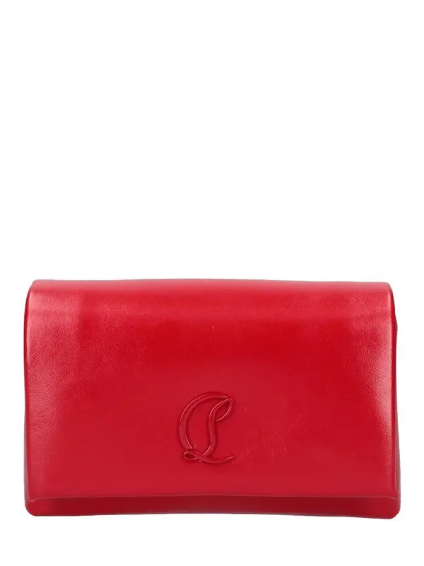 CHRISTIAN LOUBOUTIN Calf Leather Shoulder Bag - Red