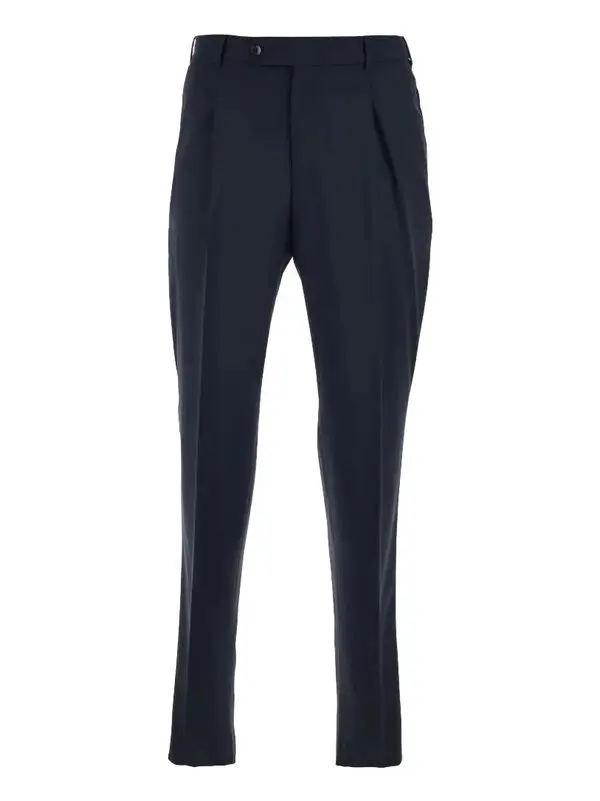 PT TORINO Relaxed-fit Virgin Wool Trousers - Blu