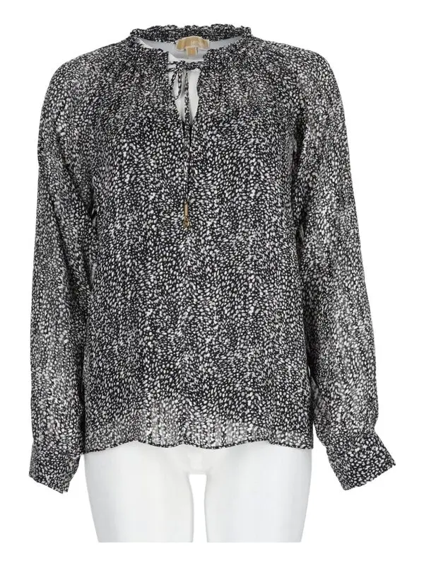 Michael Kors Printed Tie-neck Blouse - Multicolour